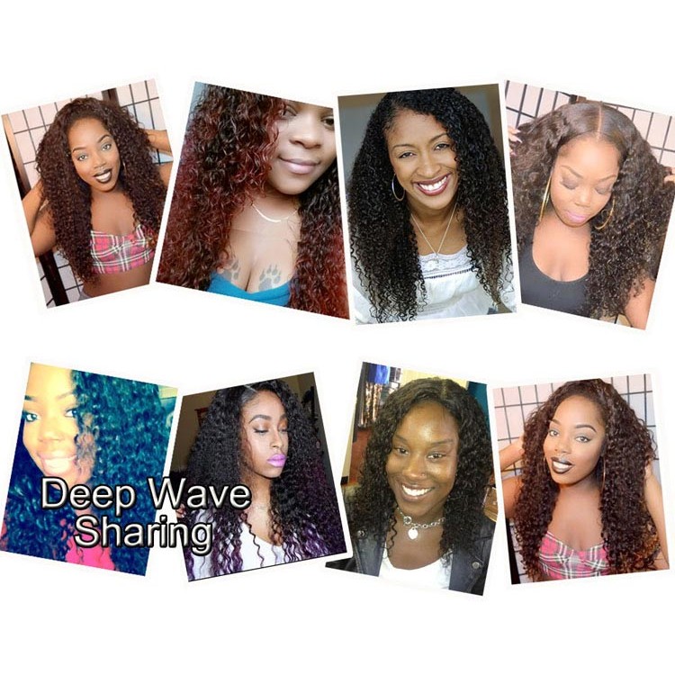 Superfine Quality Virgin Brazilian Deep Wave Hair - Ebony Hair Firm
